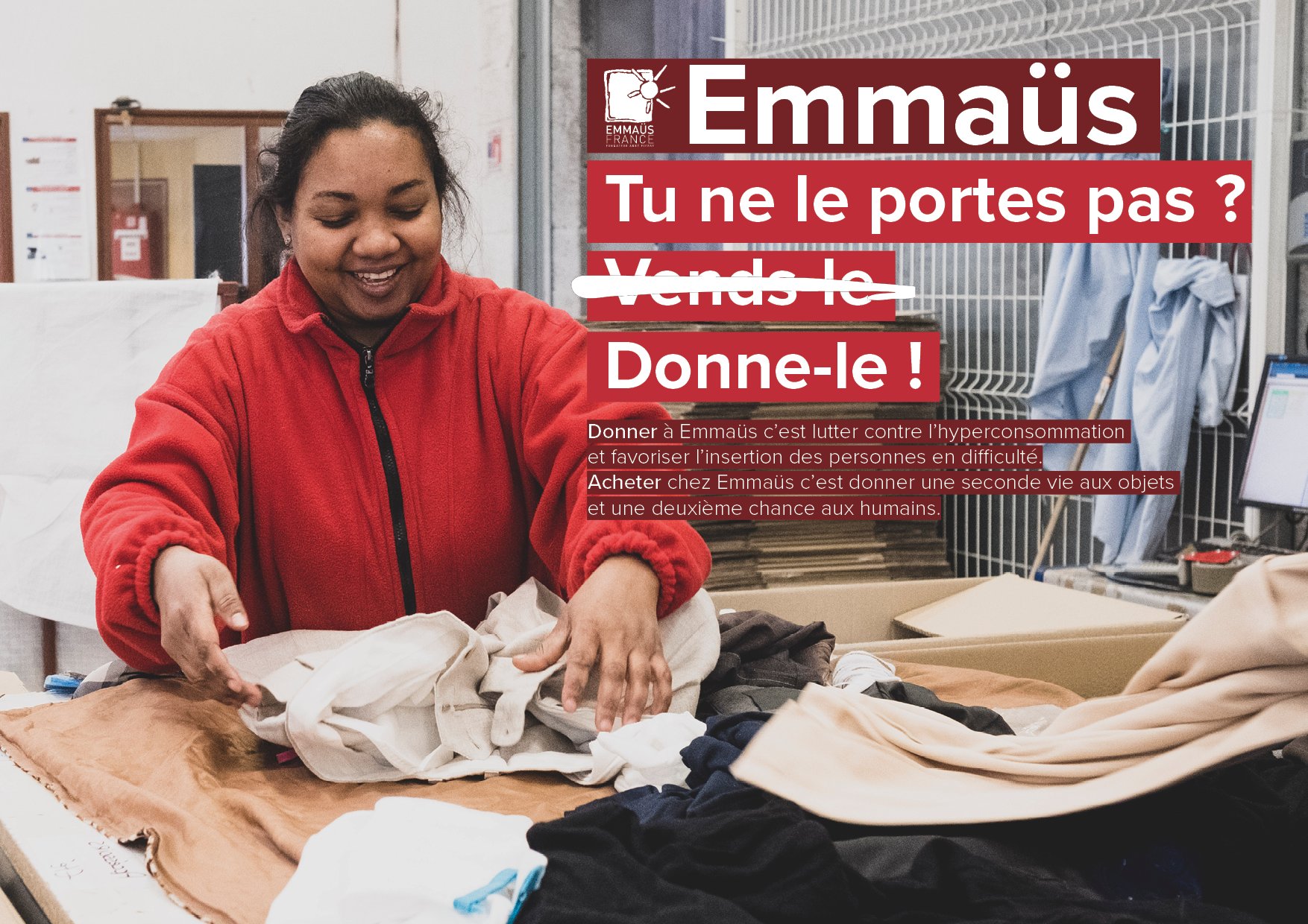 Partenariat - Emmaüs | LACOSTE Dactyl Bureau & École